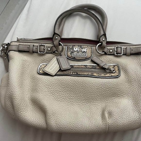 Coach | Bags | Coach Madisonembossed Pythonleathersophia Shoulder Bag ...